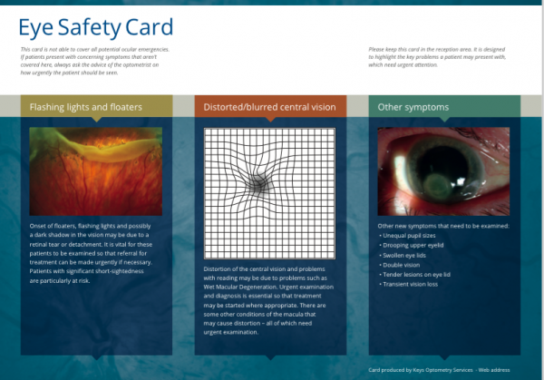 Eye Safety Card – OPTOMETRY EVOLUTION