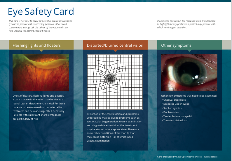 Emergency Eye Card Reverse – OPTOMETRY EVOLUTION