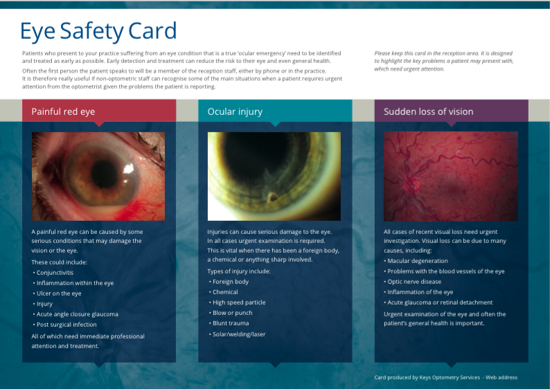 Emergency Eye Card – OPTOMETRY EVOLUTION